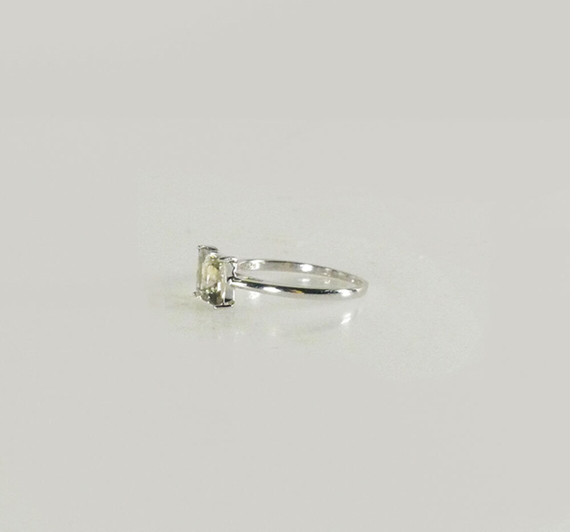 Square Solitaire Ring Square Engagement Ring Engagement - Etsy