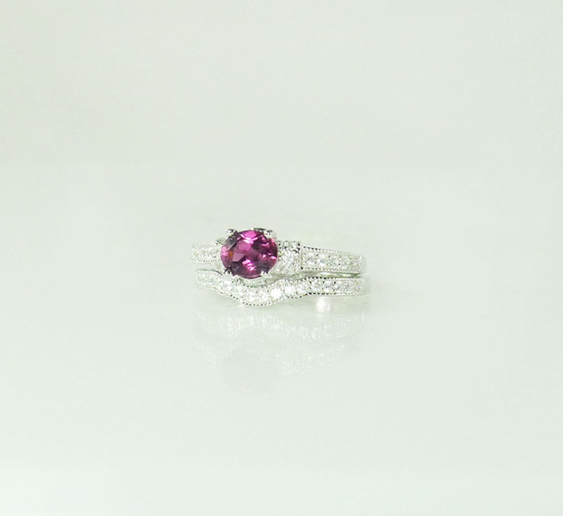 Tourmaline Ring, Engagement Ring, Pink Tourmaline Ring, Birthstone Ring ...