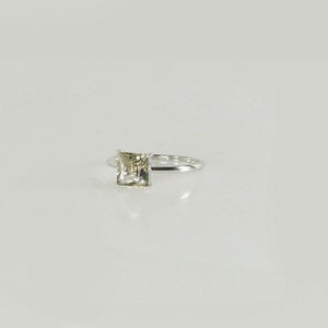 Square Solitaire Ring, Square Engagement Ring, Engagement Ring ...