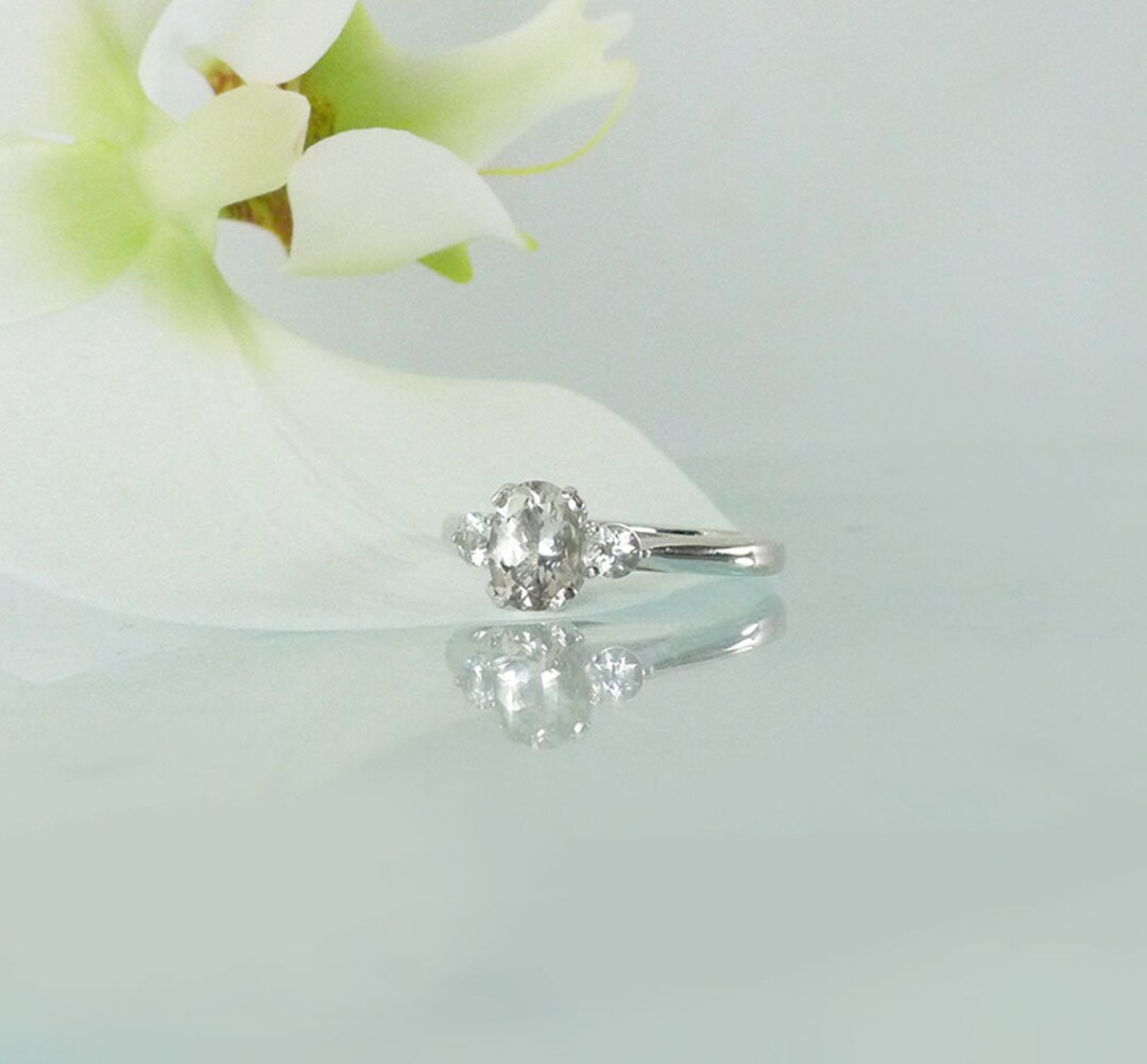 Herkimer Diamond Engagement Ring, Engagement Ring, Unique Promise Ring ...