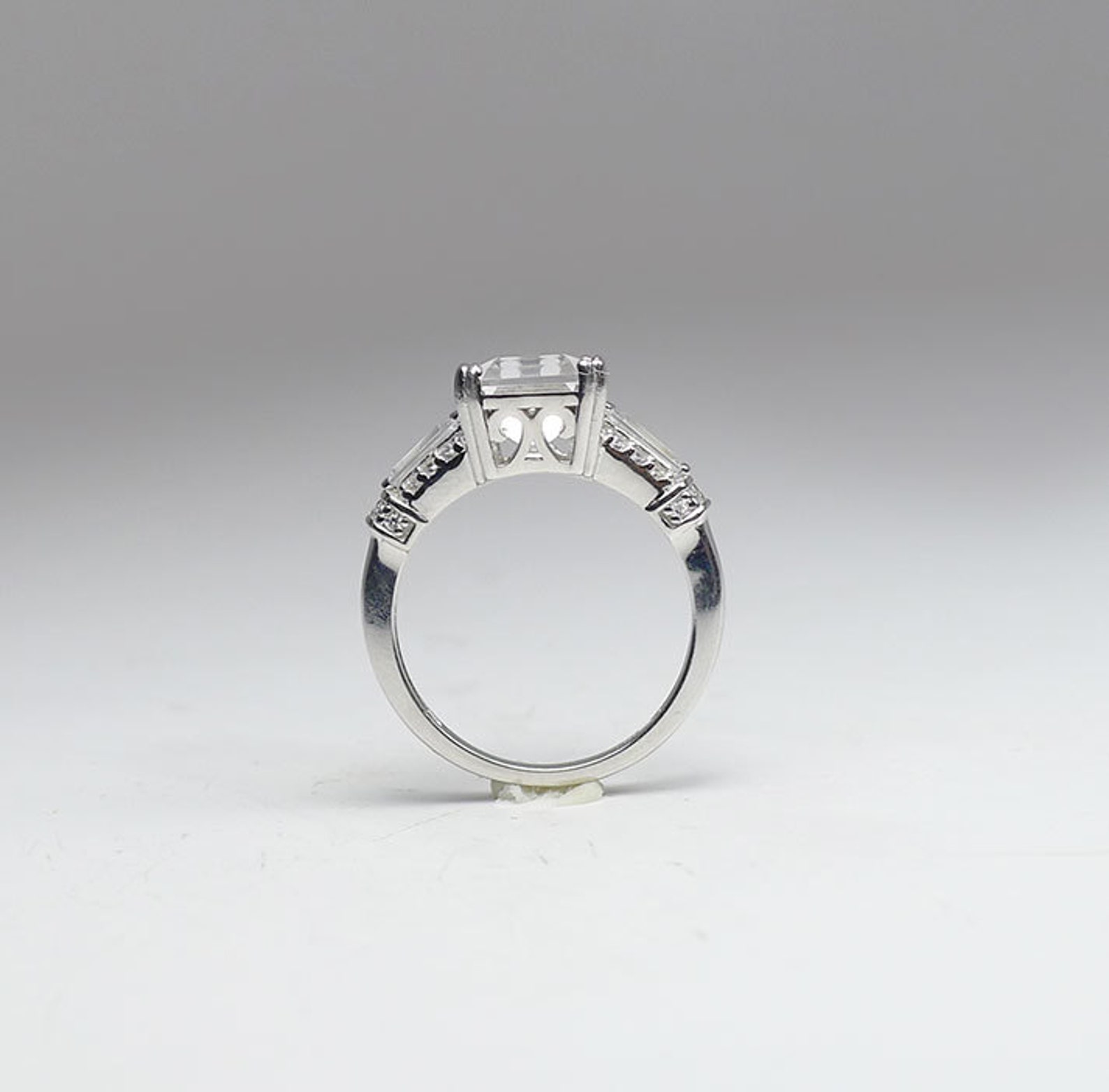 Square Gemstone Ring Asscher Cut Engagement Ring Asscher - Etsy