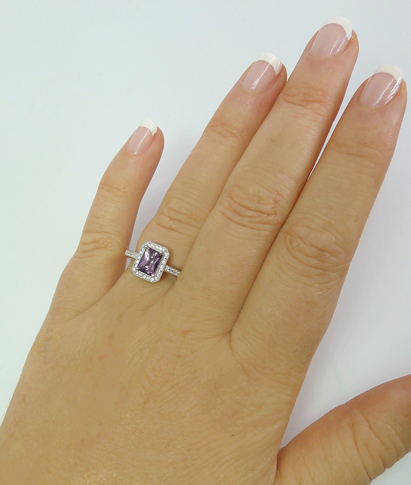Spinel Ring, Spinel Silver Ring, Natural Spinel, Emerald Cut Ring ...