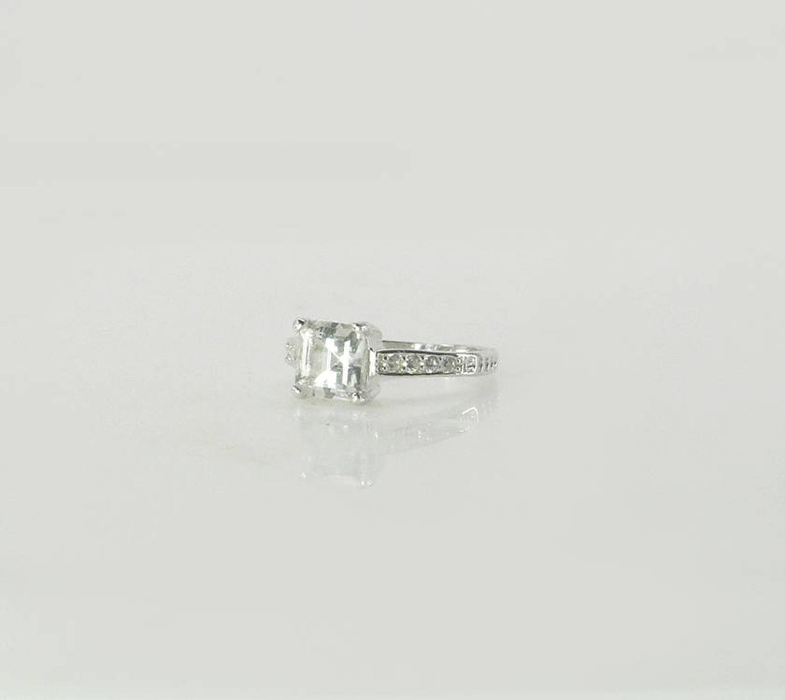 Square Engagement Ring Princess Cut Ring Princess Cut - Etsy