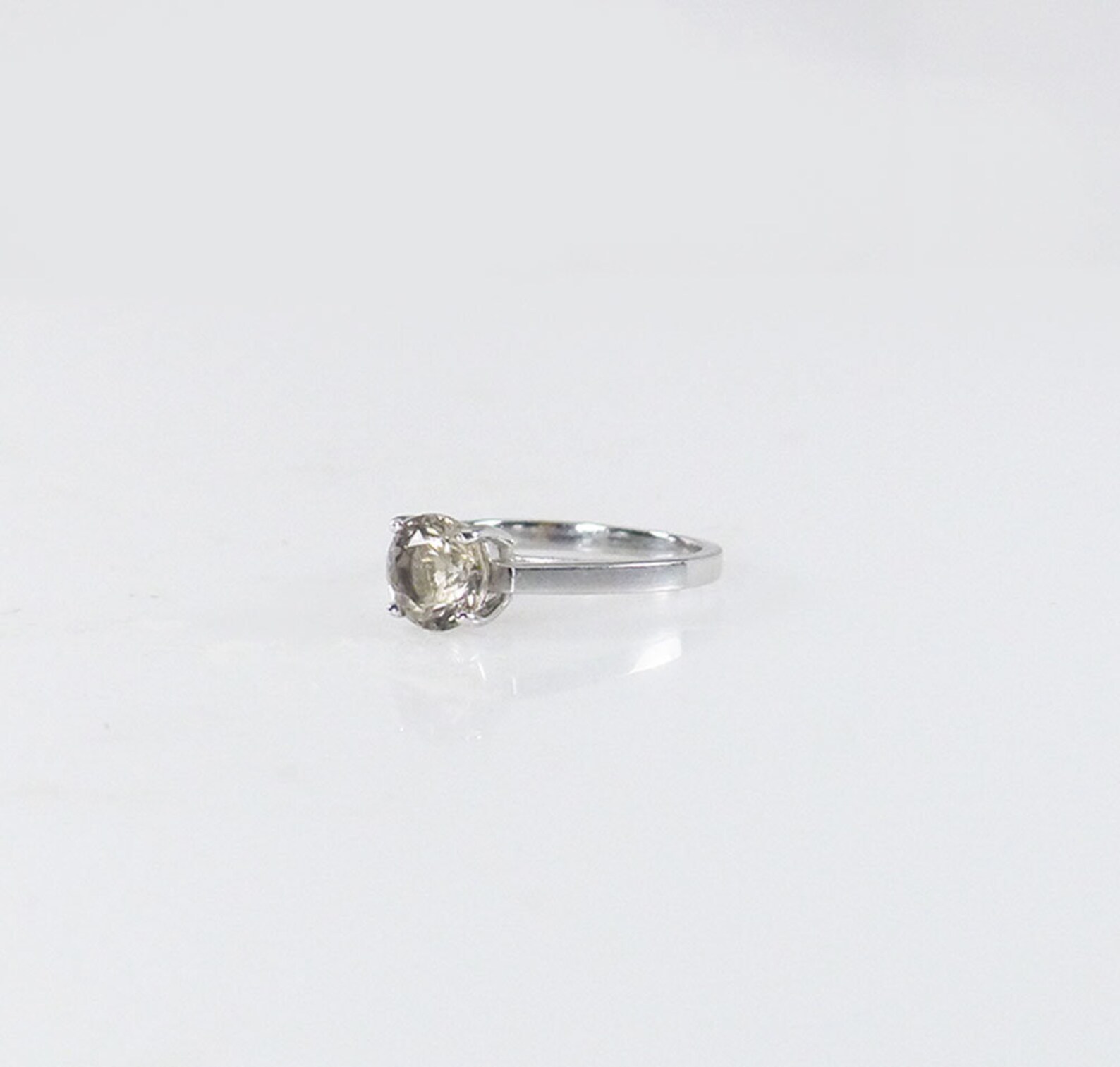 Round Solitaire Ring Round Solitaire Engagement Ring - Etsy