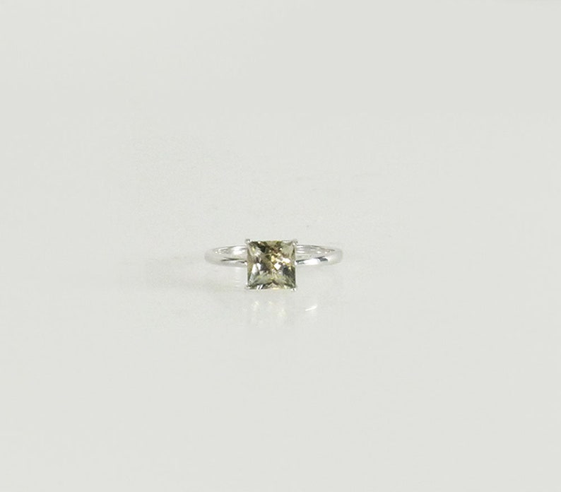 Square Solitaire Ring Square Engagement Ring Engagement - Etsy