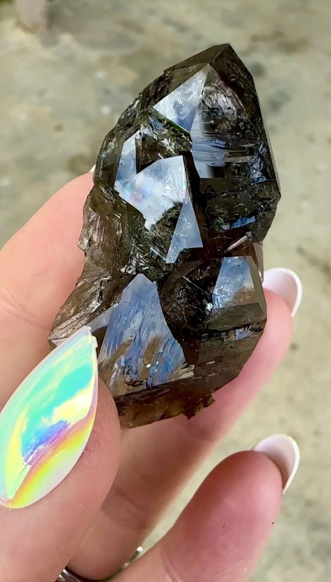 Black Crystal Cluster, Black Clear Crystal, Herkimer Diamond Crystal ...