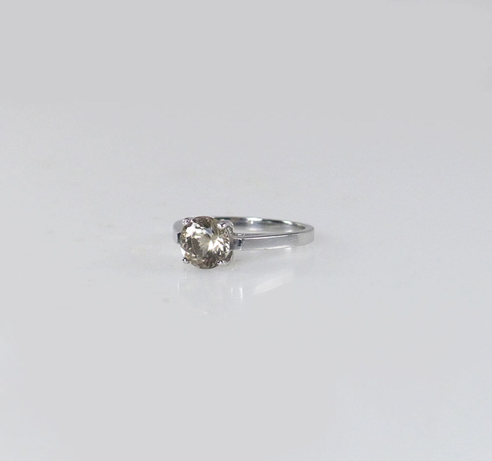 Round Solitaire Ring Round Solitaire Engagement Ring - Etsy