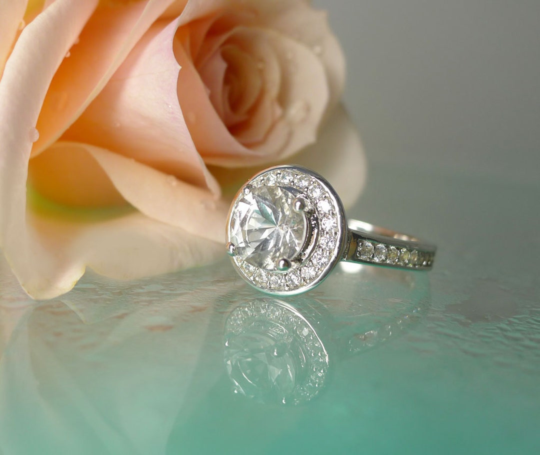 White Gemstone Ring, White Gemstone, Natural White Gemstone, Herkimer ...