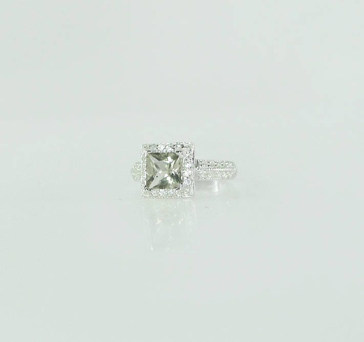 Square Engagement Ring Princess Cut Engagement Ring Princess | Etsy