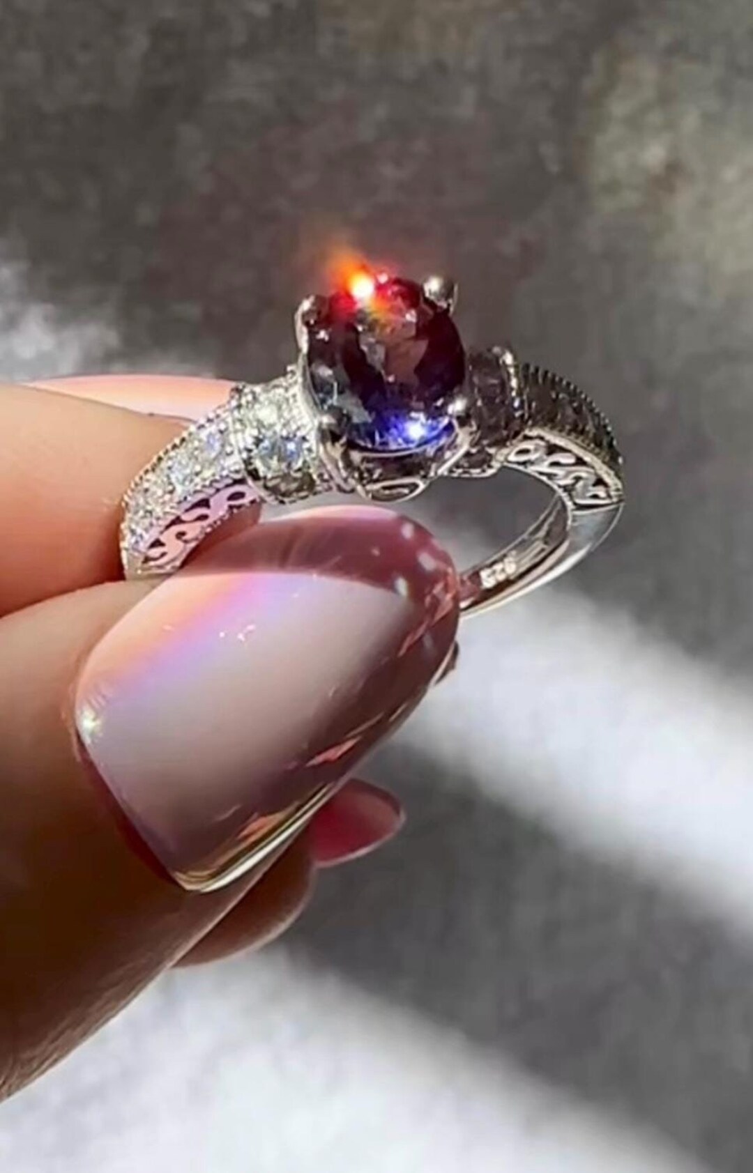 Spinel Ring, Spinel Silver Ring, Natural Spinel, Emerald Cut Ring ...