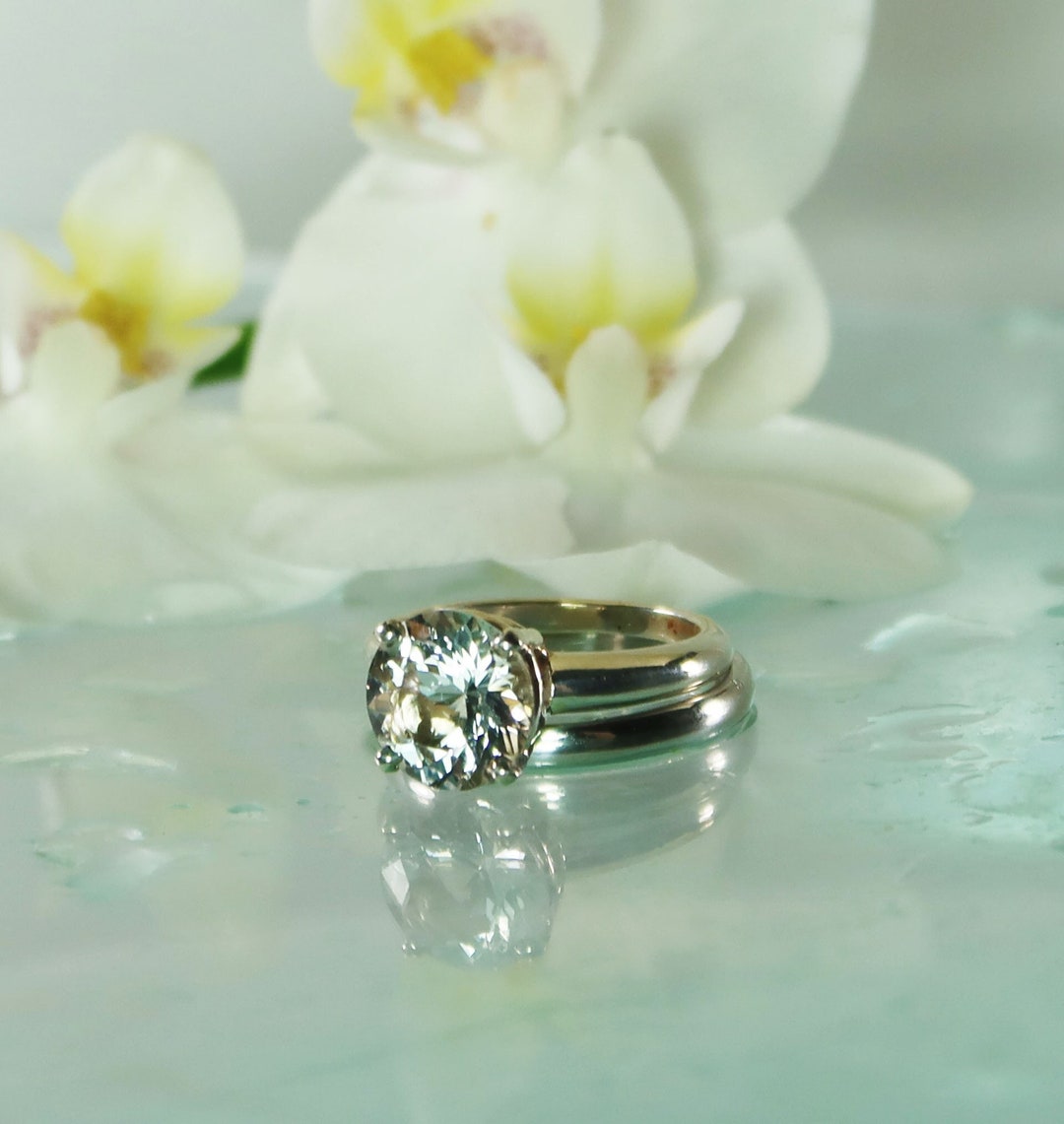 Diamond Alternative Engagment Ring Minimalistic Engagement - Etsy