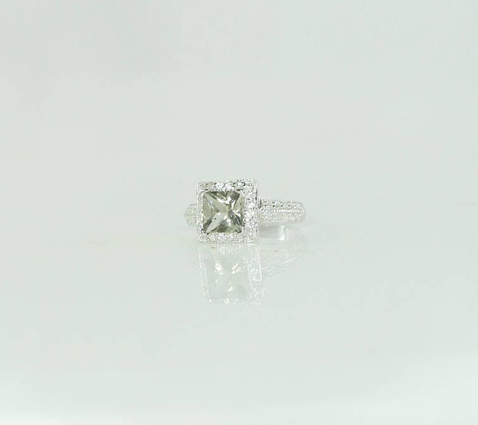 Square Engagement Ring Princess Cut Engagement Ring Princess | Etsy