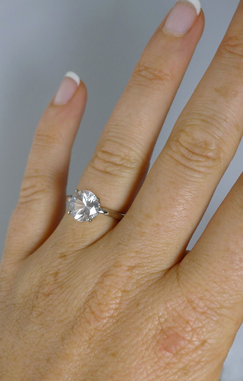 Herkimer Diamond Gold Ring White Gold Ring Engagement Ring - Etsy