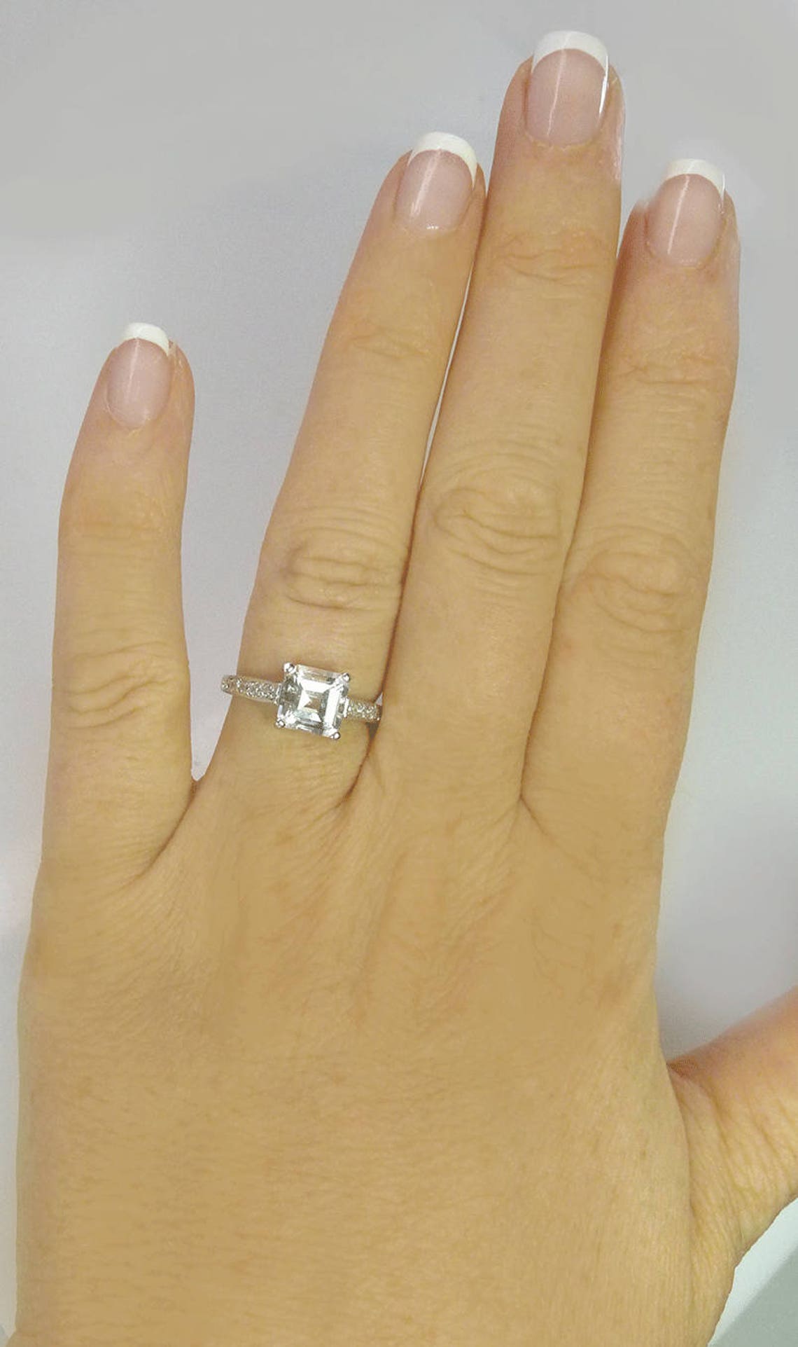 Square Engagement Ring Princess Cut Ring Princess Cut | Etsy