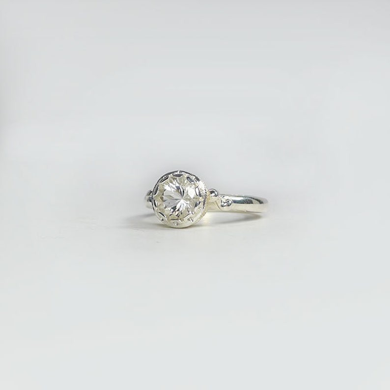 Engagement Ring Promise Ring Diamond Alternative Ring April - Etsy