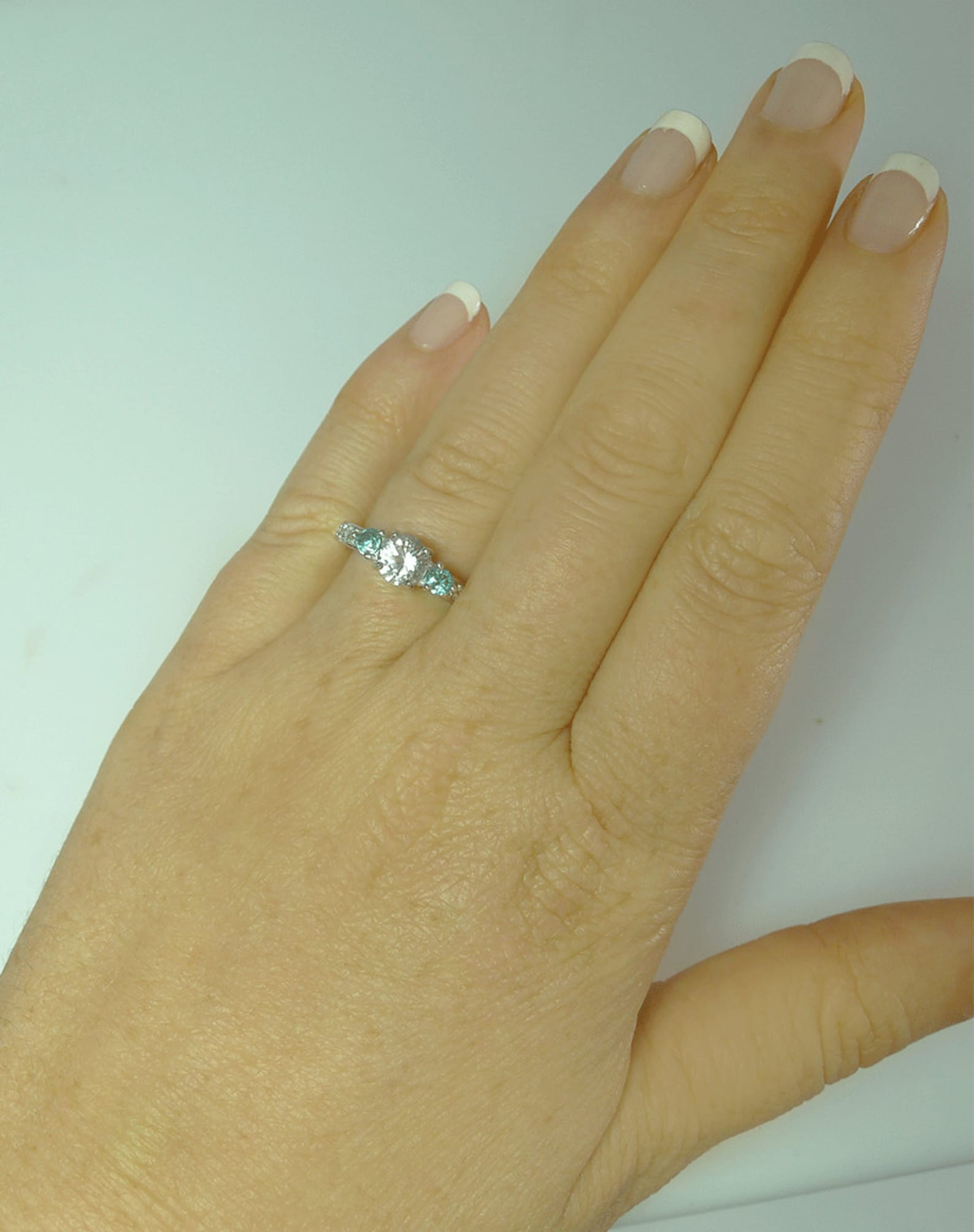 Zircon Ring Blue Zircon Ring Natural Zircon Ring Herkimer | Etsy