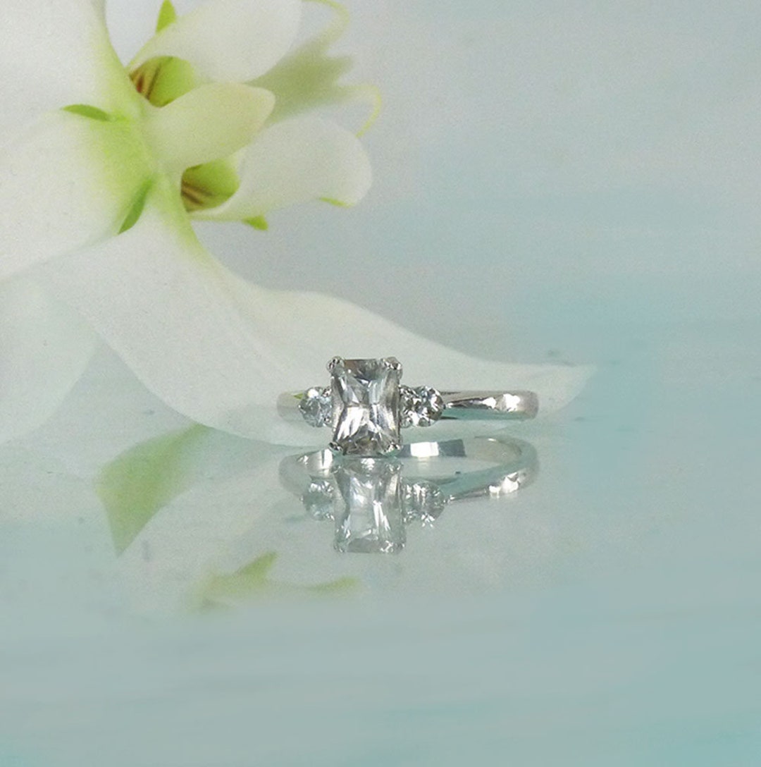 Herkimer Diamond Engagement Ring, Engagement Ring, Unique Promise Ring ...