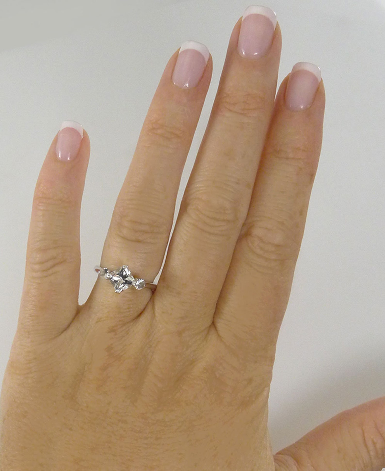 Square Engagement Ring, Square Statement Ring, Square Aquamarine Ring ...