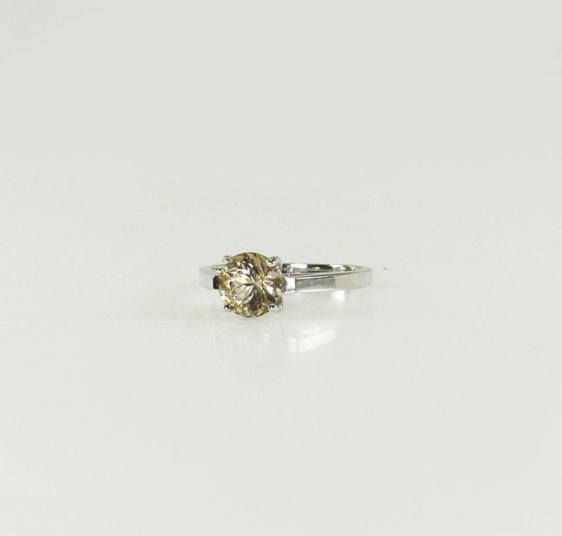 Solitaire Promise Ring Round Solitaire Ring Unique Solitaire - Etsy