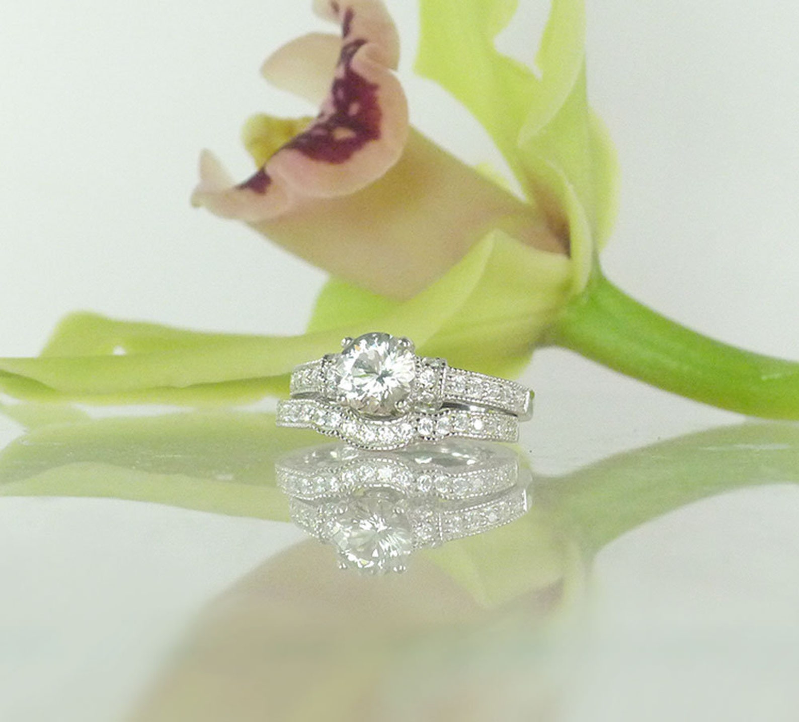 Wedding Ring Set Wedding Set Bridal Set Wedding Ring | Etsy