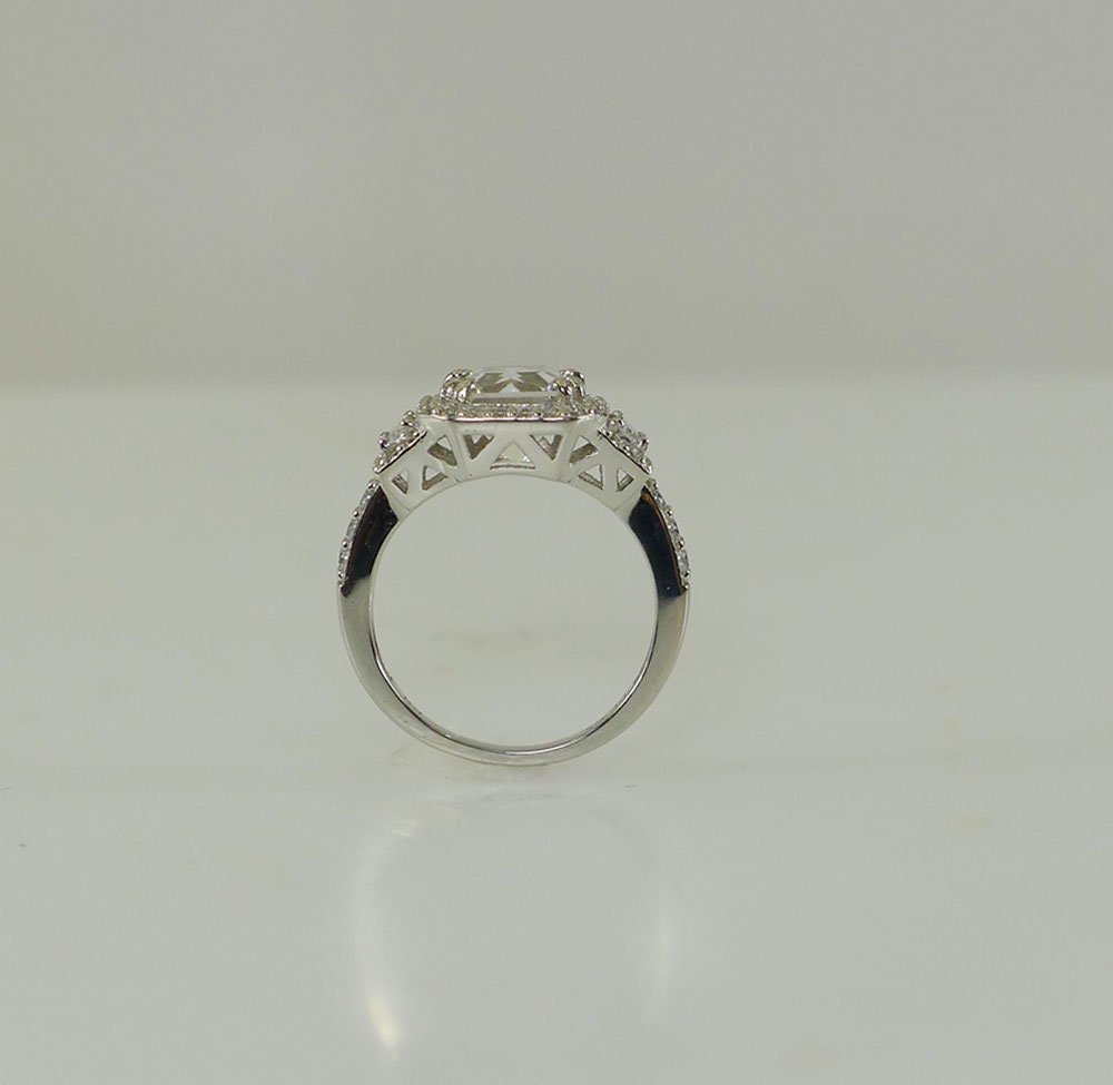 Square Engagement Ring, Princess Cut Engagement Ring, Princess Cut ...