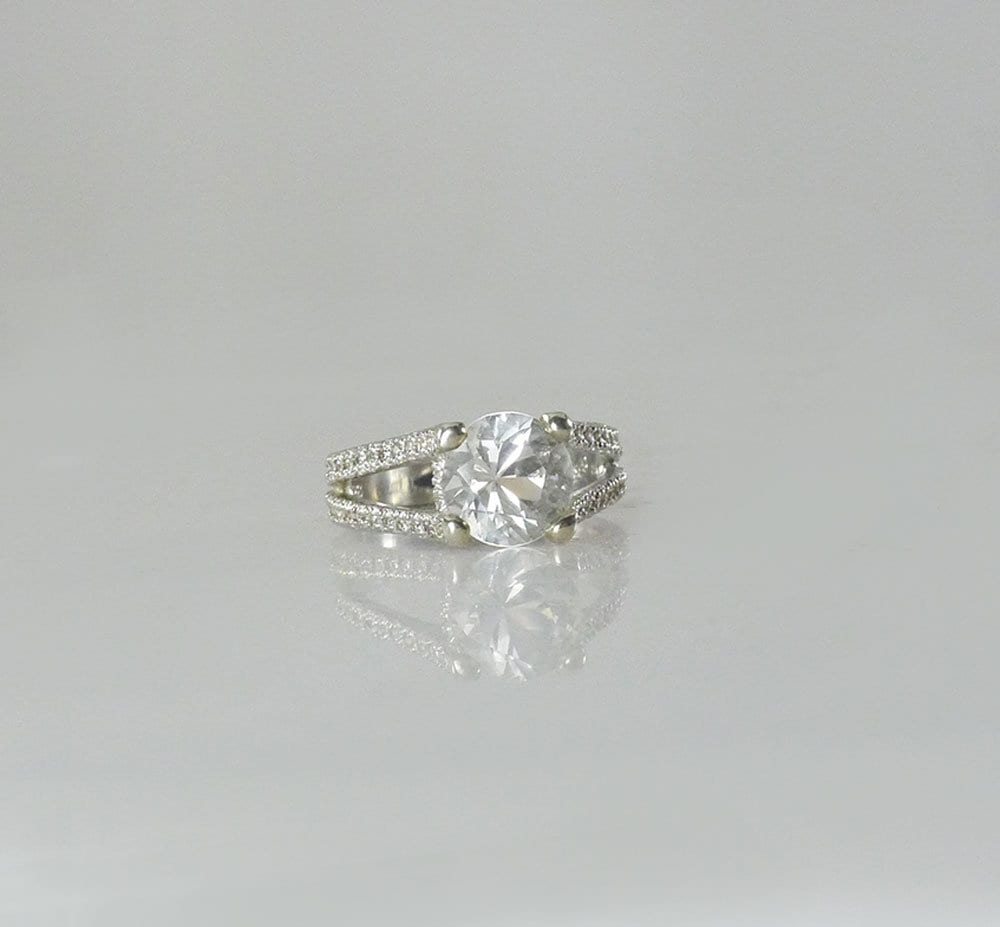 Herkimer Diamond Ring Unique Engagement Ring Diamond | Etsy
