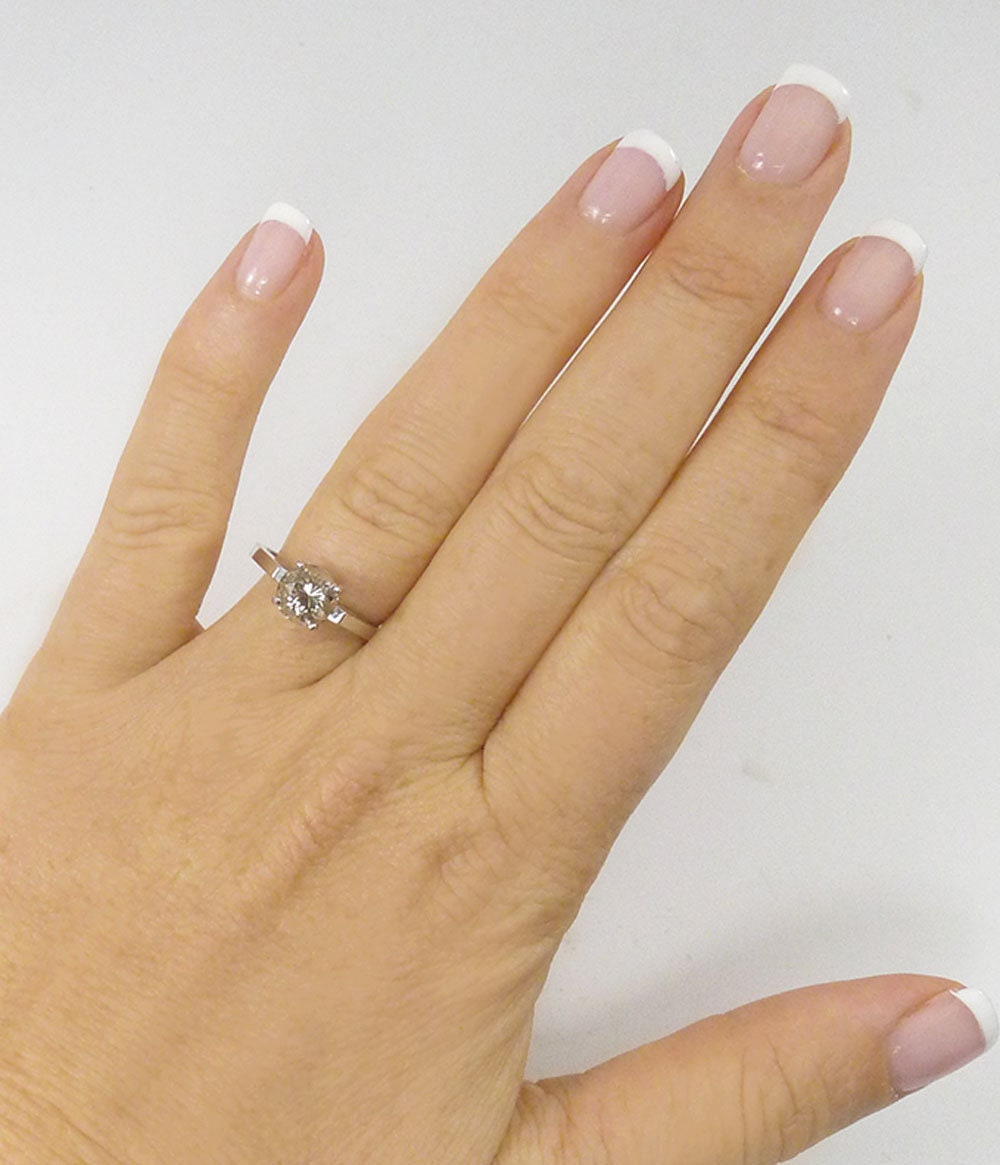 Round Solitaire Ring Round Solitaire Engagement Ring | Etsy