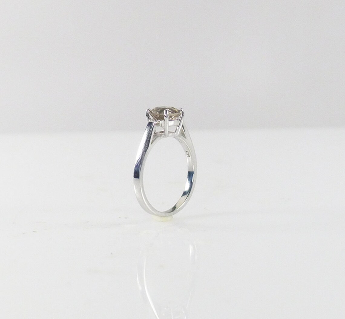 Round Solitaire Ring Round Solitaire Engagement Ring - Etsy