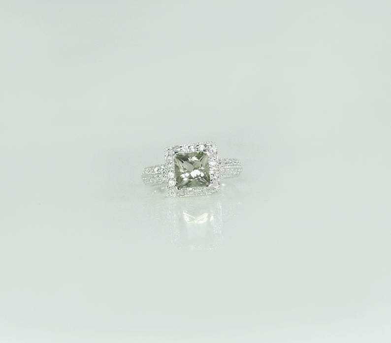 Square Engagement Ring Princess Cut Engagement Ring Princess | Etsy