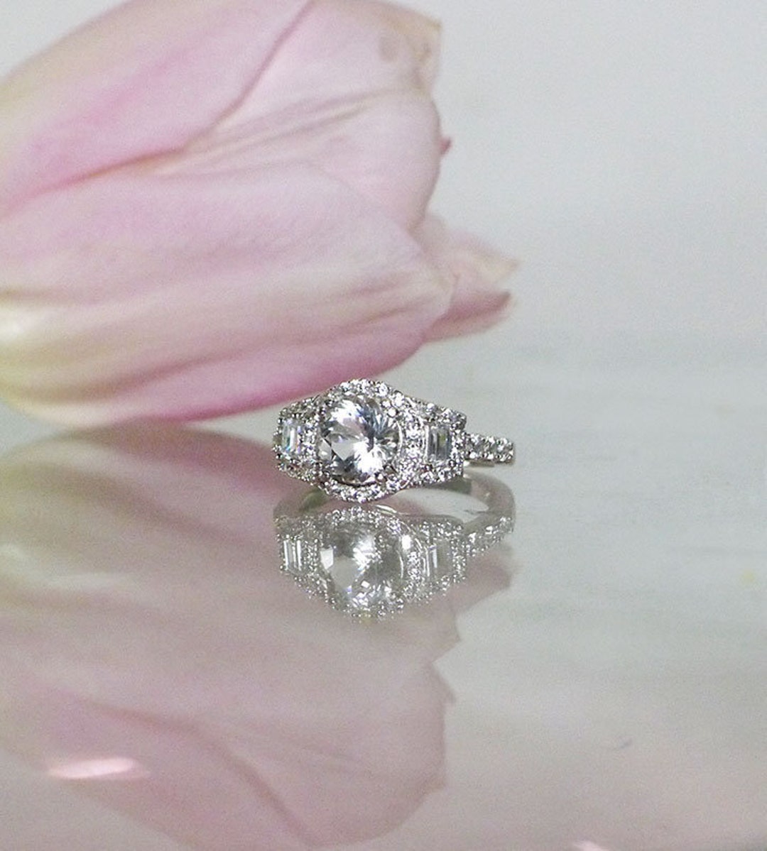 Round Engagement Ring, Engagement Ring, Unique Engagement Ring ...