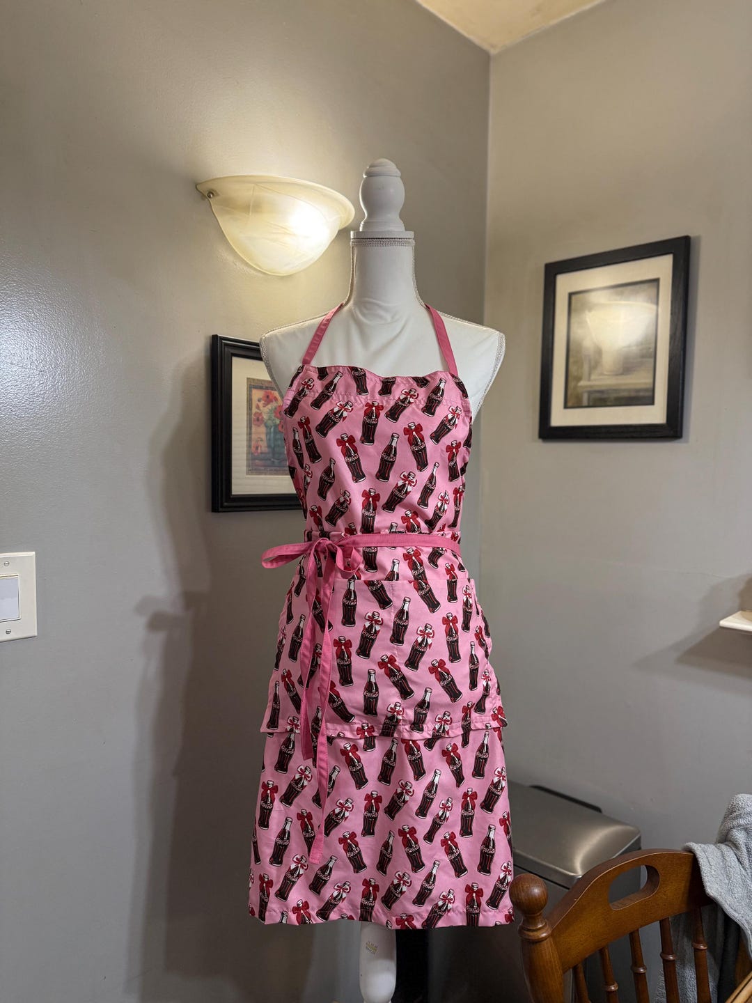 Handmade Coca-cola Apron – Upcycled Retro Kitchen Style-valentines Day ...
