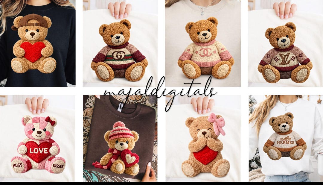 Teddy Bear Bundles PNG Designs - Etsy