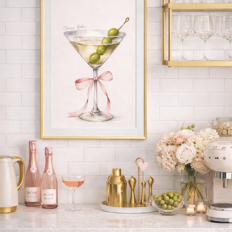 Pink and Olive Wall Art - Etsy