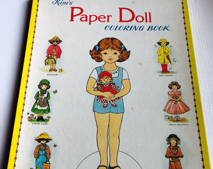 Red Farm Studio Kim Paper Doll and Coloring Book Box - Etsy