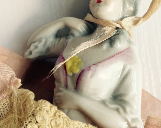 Vintage Powder Puff Half Doll - Etsy