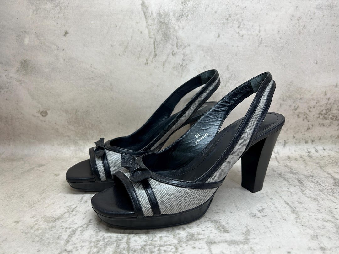 Tod's High Heel Open Toe Leather Shoes Made in Italy Size 40 - Etsy