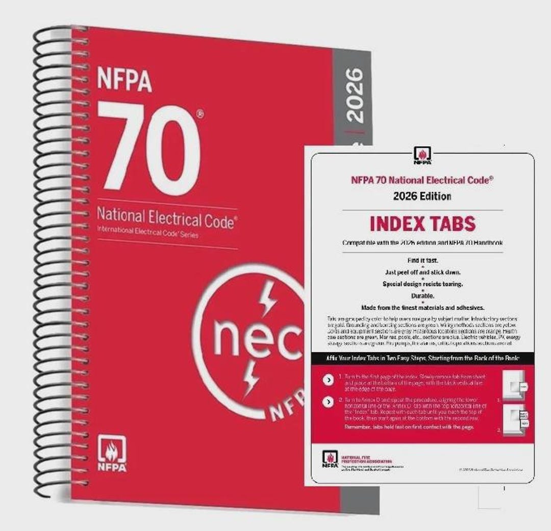 NFPA 70, National Electrical Code (NEC) 2026 Spiral + Index Tab - Etsy