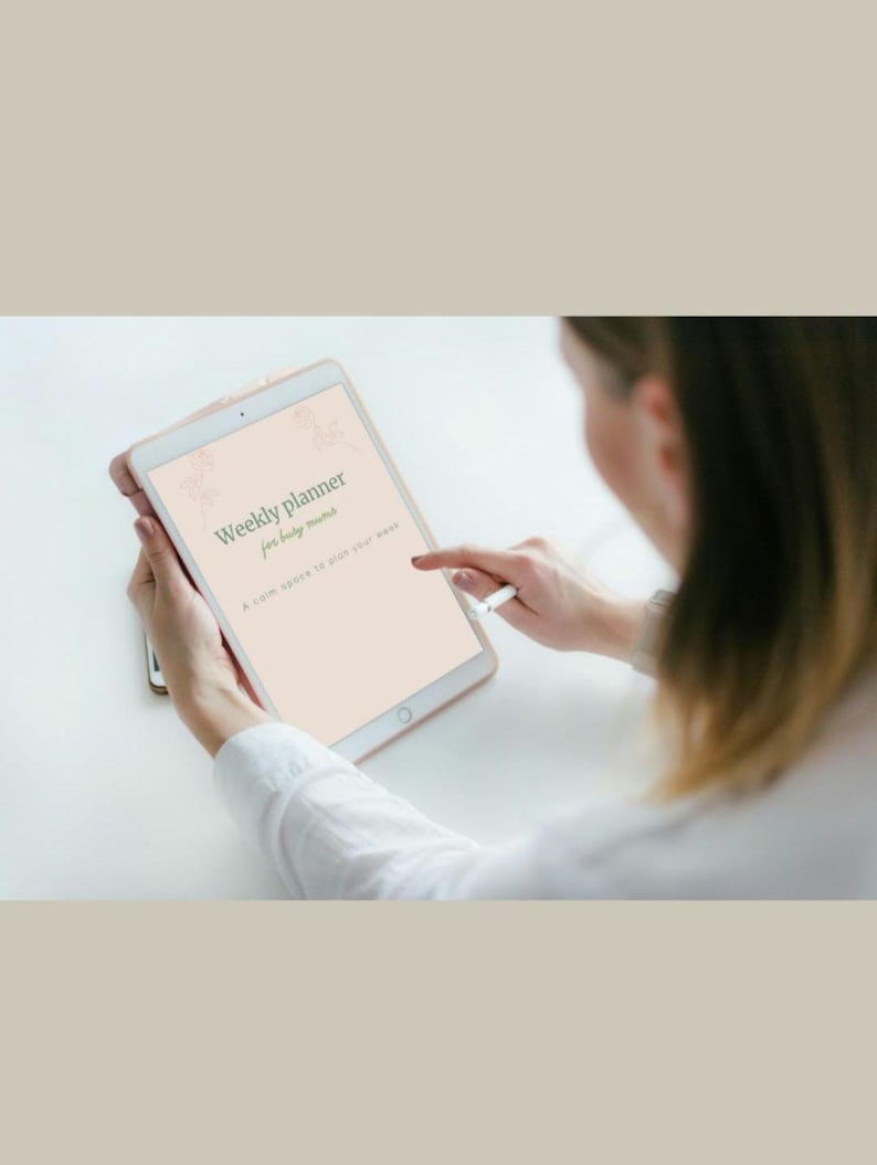 Weekly Planner for Busy Mums | Calm Digital Planner | Simple Weekly ...