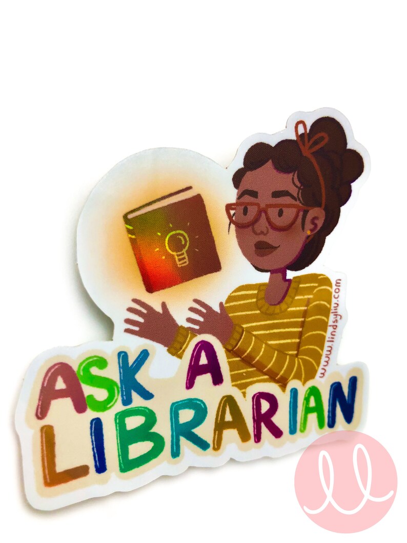 Cute Holographic Librarian Vinyl Sticker WATERPROOF and - Etsy