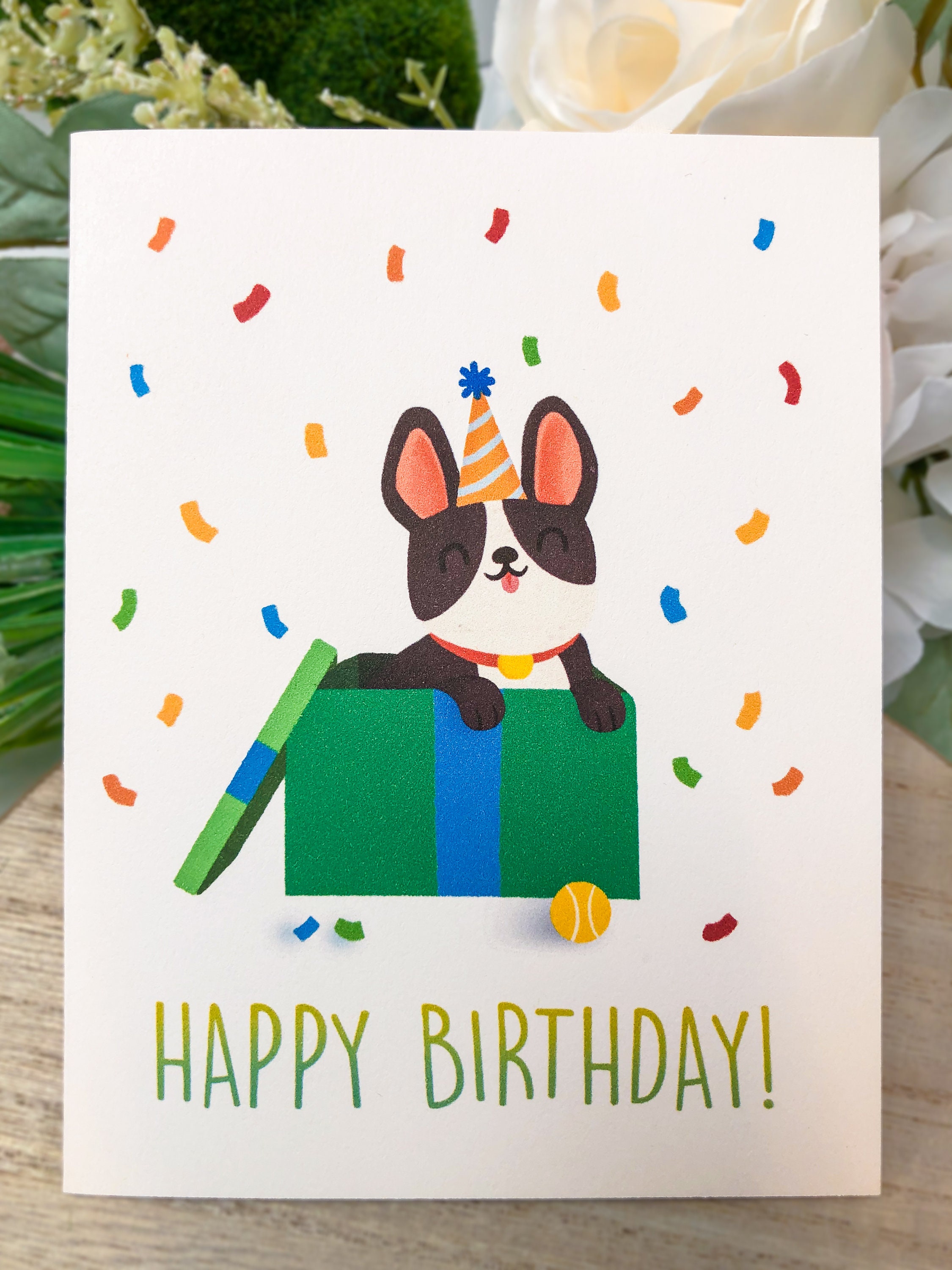 Happy Birthday Dog Greeting Card Animal Stationary, Cute Party Note ...