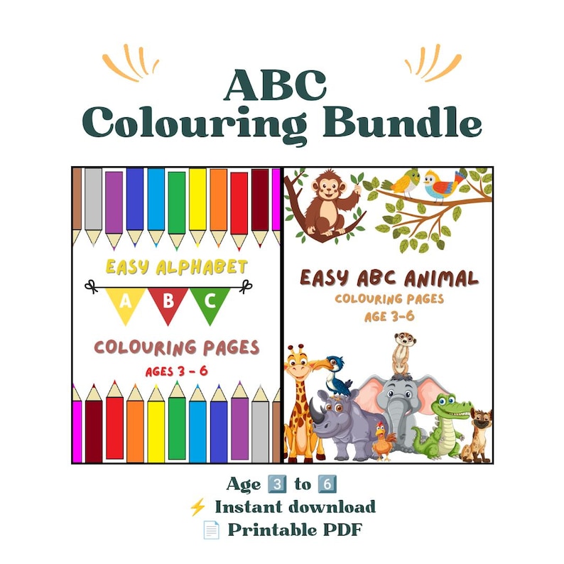 ABC Colouring Bundle for Kids | Alphabet & Animal Coloring Pages ...