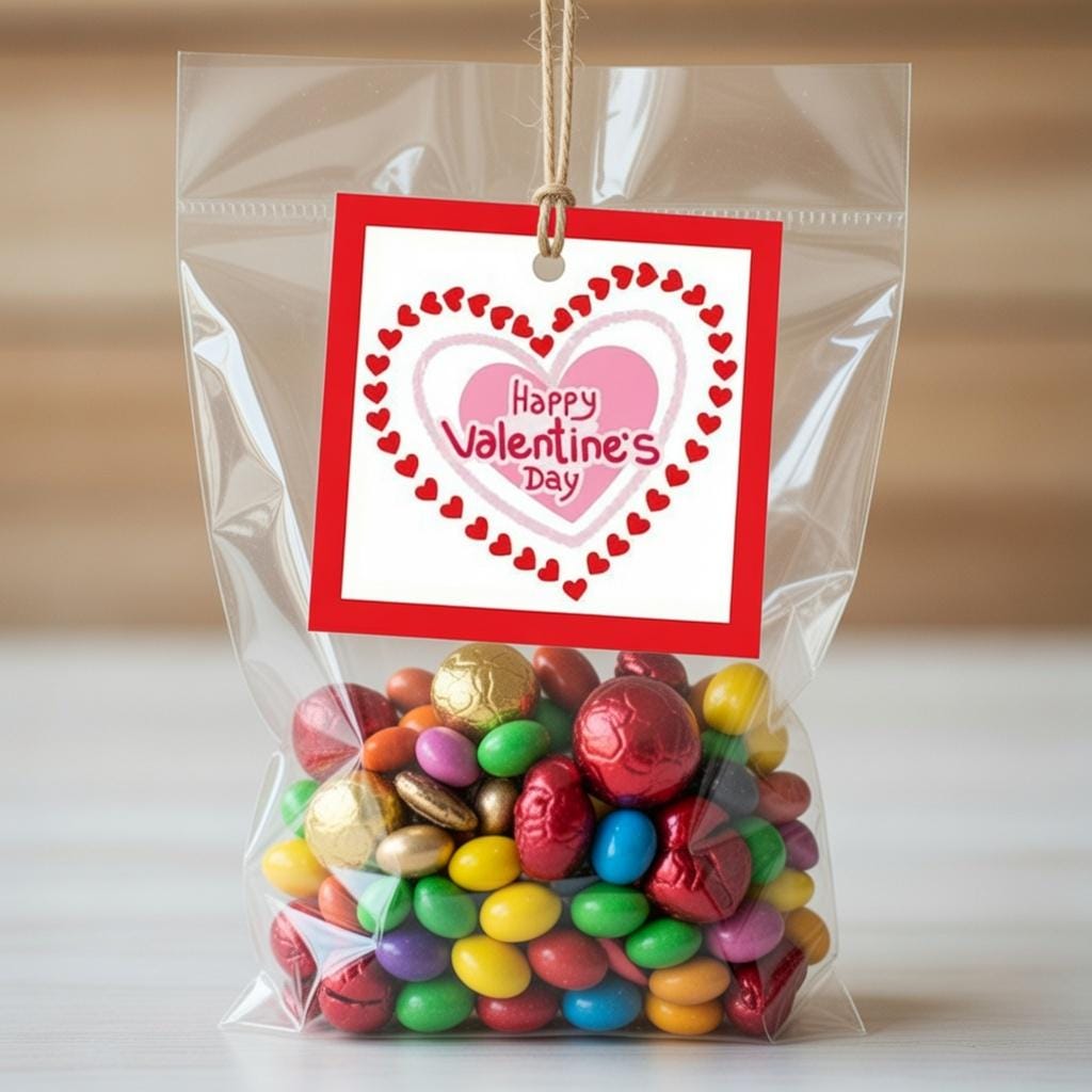 Valentine Treat Bag Tags | Printable Cookie Favor Tags (2" and 2.5") - Etsy