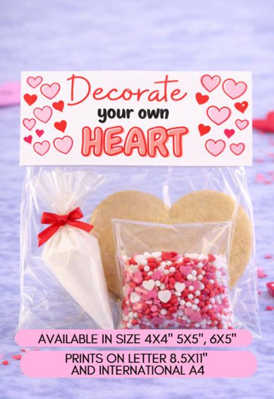 Valentine Cookie Decorating Kit Bag Topper (digital Download) | 3 Sizes ...