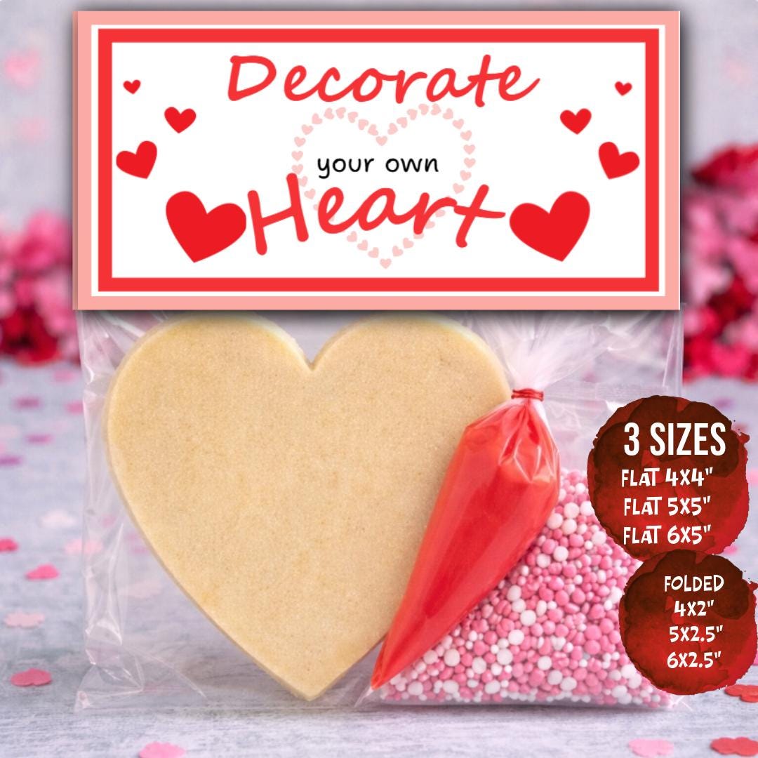 Valentine Cookie Decorating Kit Bag Topper (digital Download) | 3 Sizes ...