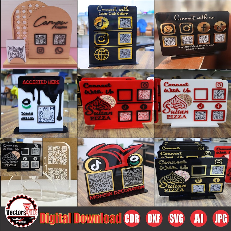 Qr Code Stand - Etsy