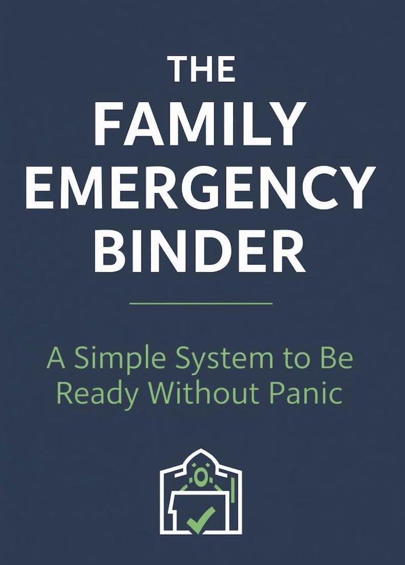 Family Emergency Binder Printable | Emergency Planning PDF | Home ...