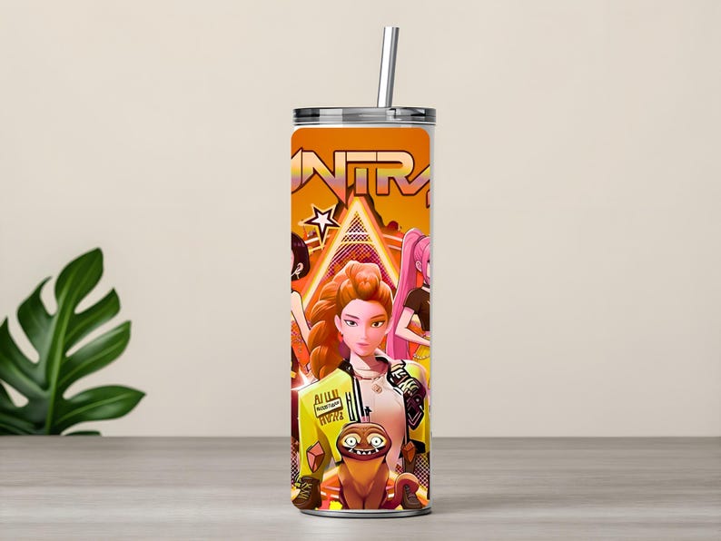 Kpop Demon Hunters Merch, K-pop Demon Hunters 20oz Tumbler Wrap ...
