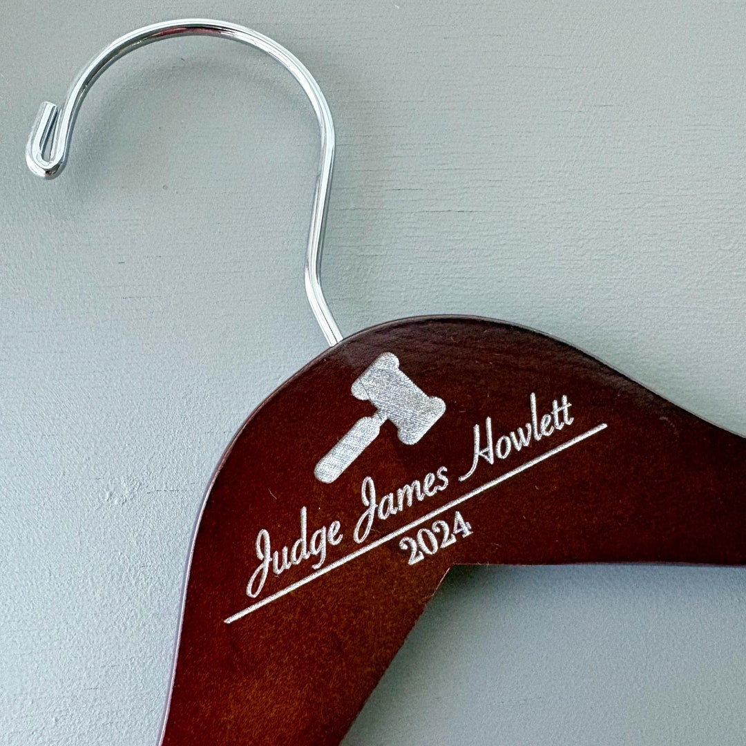 Personalized Engraved Hanger for Judge, Unique Christmas Gift for Judge ...