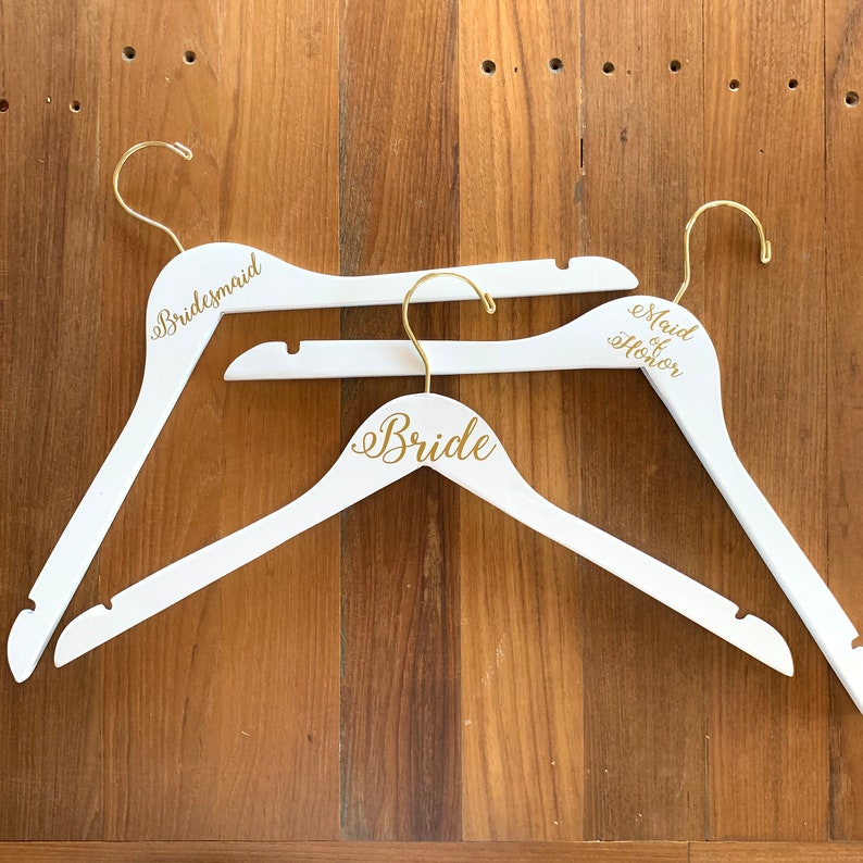Rose Gold Bride Hanger Bridal Party Custom Wedding Hangers | Etsy