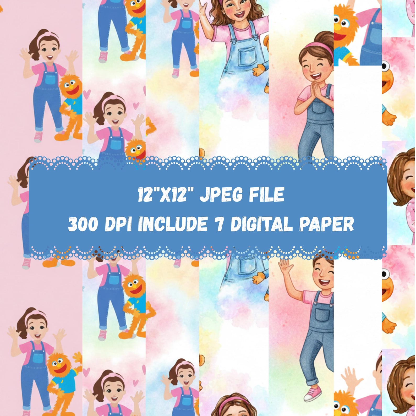 Ms Rachel Watercolor Digital Paper | Preschool Teacher & Puppet ...